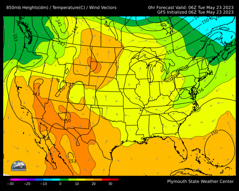GFS 120-Hour Forecast Maps