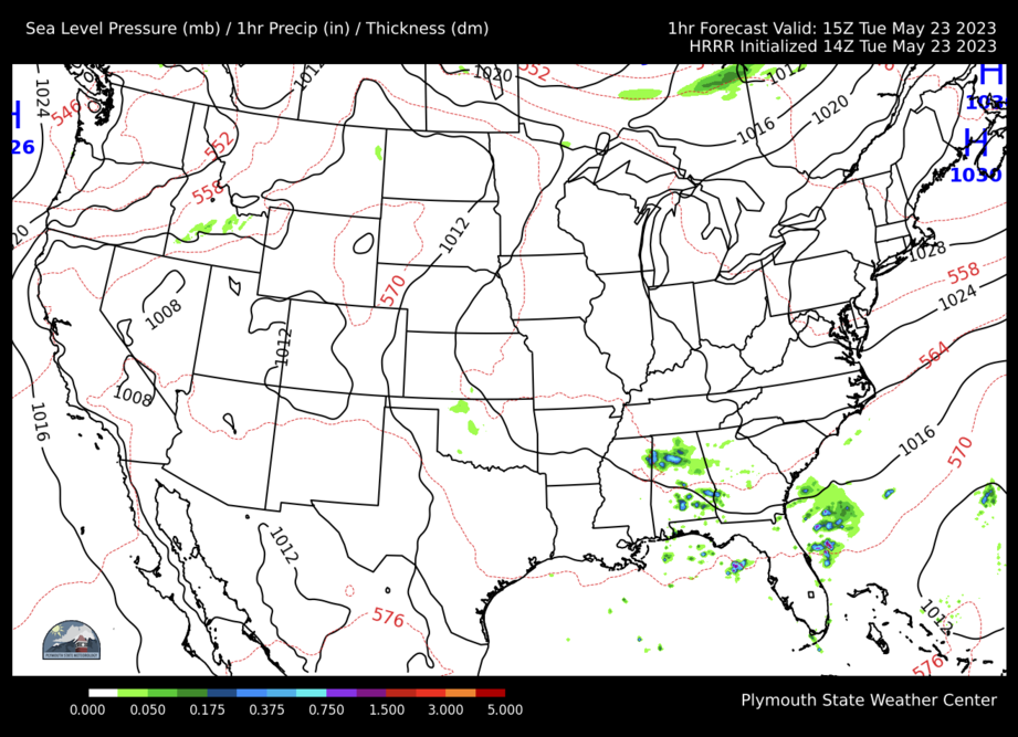 HRRR 18-Hour Forecast Maps